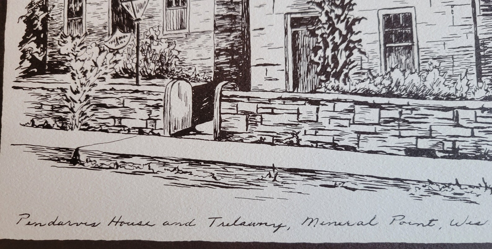 Pendarvis House and Trelawny, Mineral Point, Wis - Lithograph, Buddick ...