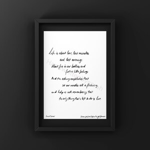 Frank Turner I Knew Prufrock Song Lyrics Handwritten Music Print Poster ...