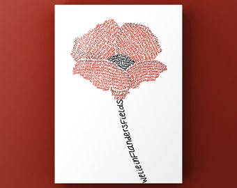 In Flanders Fields John Mccrae Remembrance Day Wall Art - Etsy Canada