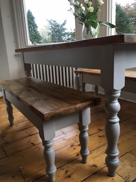 Extra Wide Farmhouse Dining Table Rustic Dining Table - Etsy UK