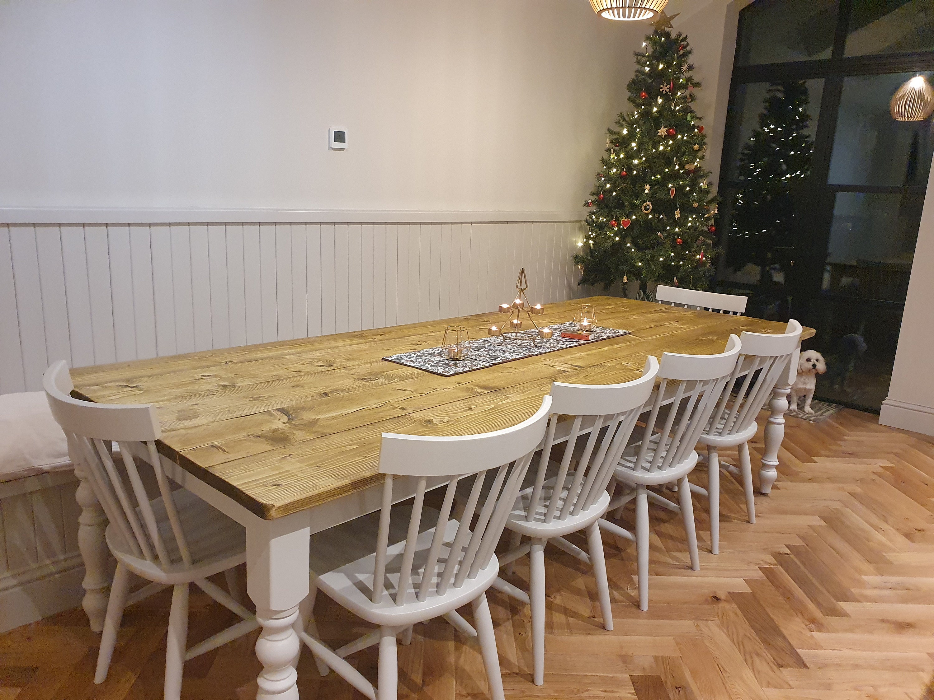 Extra Wide Farmhouse Dining Table Rustic Dining Table - Etsy UK