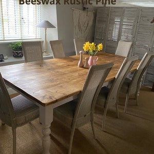 5ft/150cm Rustic Farmhouse Dining Table, Custom Size Kitchen Table ...