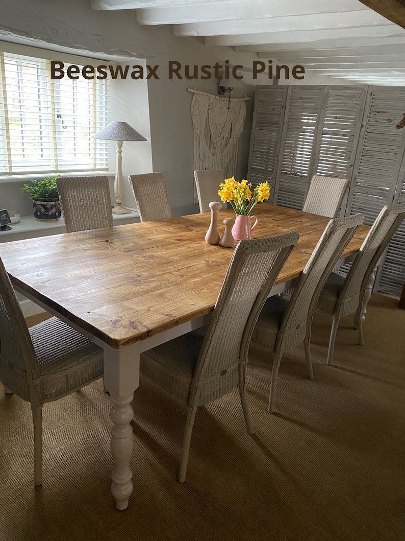 5ft/150cm Rustic Farmhouse Dining Table Custom Size Kitchen - Etsy