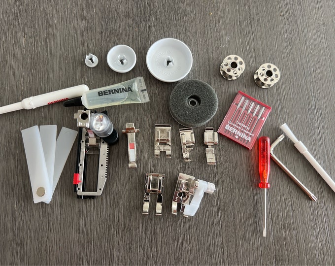 Bernina Accessories Box With Snap-on Feet Bobbins and Tools for Newer ...
