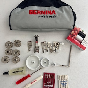 Bernina Accessories Box With Snap-on Feet Bobbins and Tools for Newer ...