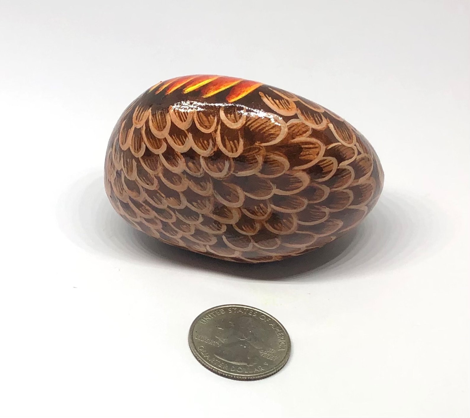 Hen With Chicks Painted Stone for Home Decor, Easter Painted Rocks ...