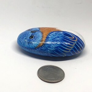 Hand Painted Cute Eastern Bluebird Painted Rock Unique - Etsy