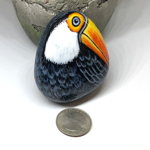 Another Small Toucan Painted Rocks, Unique Painted Stone Gifts for ...