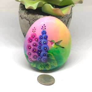 Hummingbird Painted Rocks for Gifts, Mothers Day Gift, Unique Bird ...
