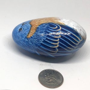Eastern Bluebird Painted Rock Unique Painted Stone Gifts for - Etsy
