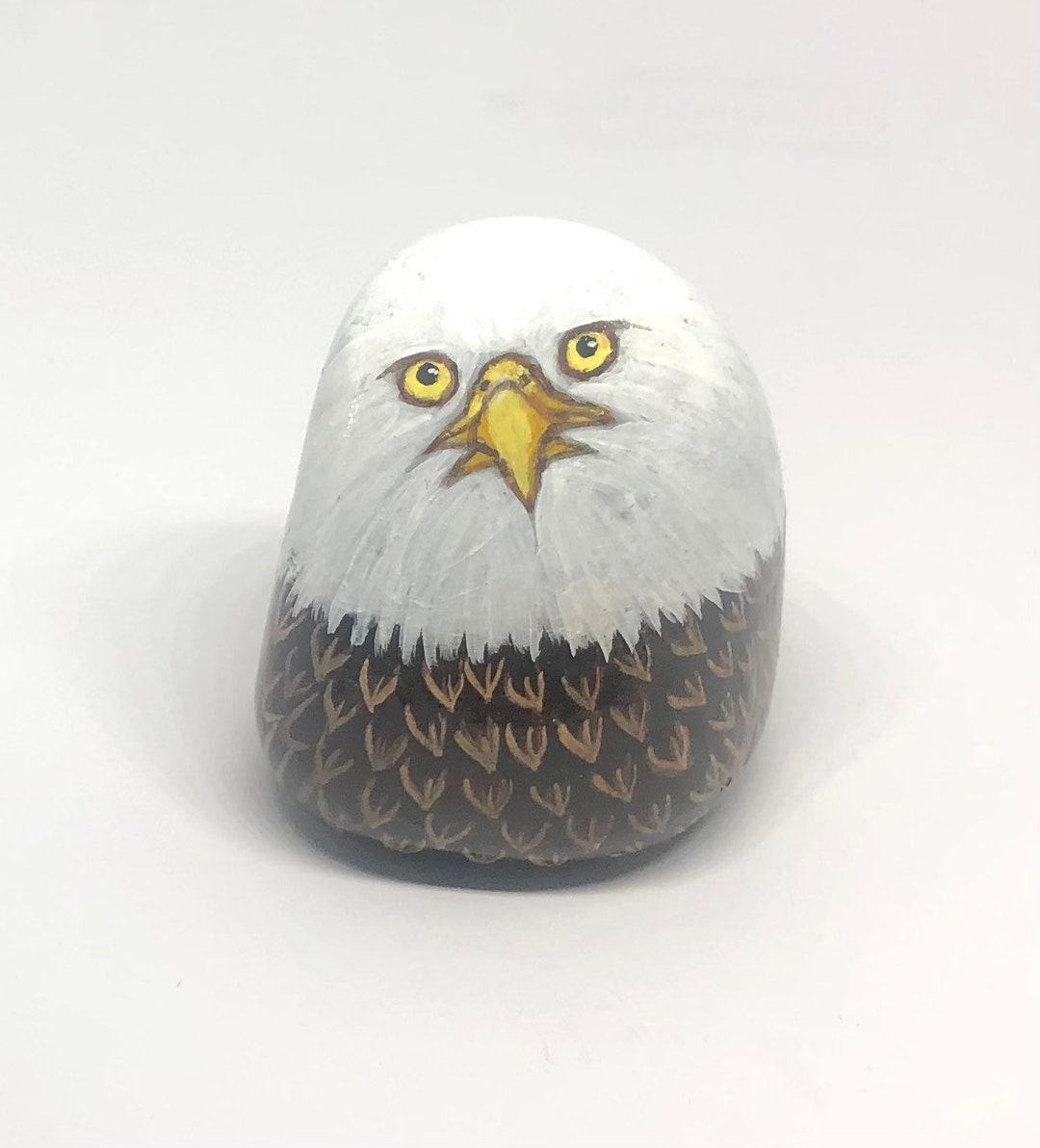 American Bald Eagle Painted Rocks, Unique Bird Painted Stones, Gifts ...