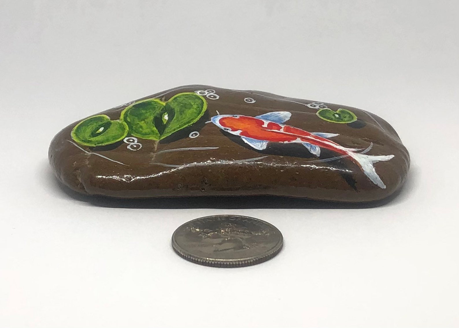 Fish Painted Rocks Koi Pond Painted Rocks Beautiful Garden - Etsy