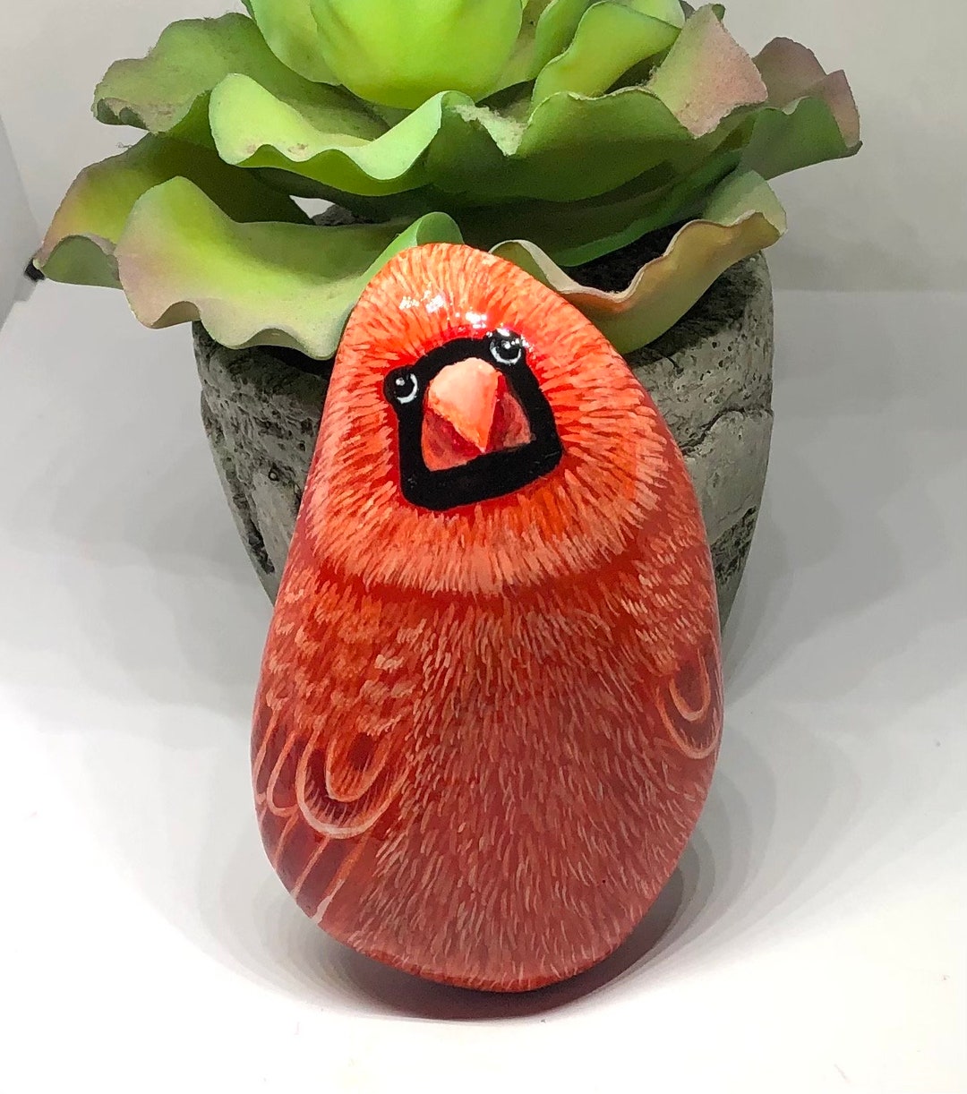 Red Cardinal Painted Rock for Christmas Gifts , Cardinal Gifts for Her ...