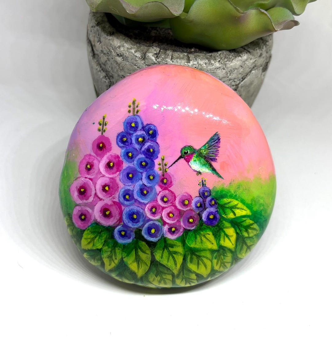 Hummingbird Painted Rocks for Gifts, Mothers Day Gift, Unique Bird ...