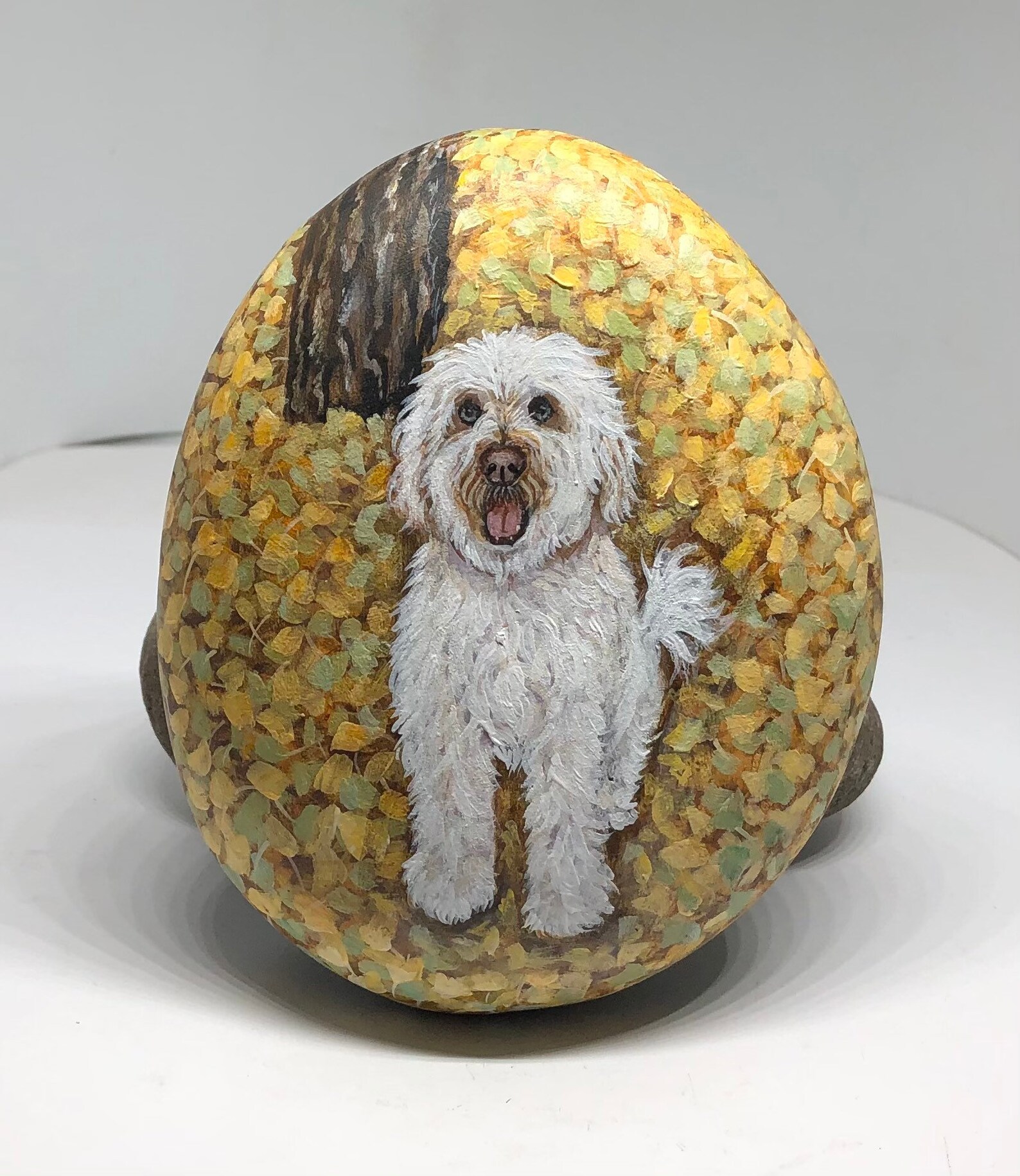 Custom Pet Portrait With Background Painted Rocks From Your - Etsy