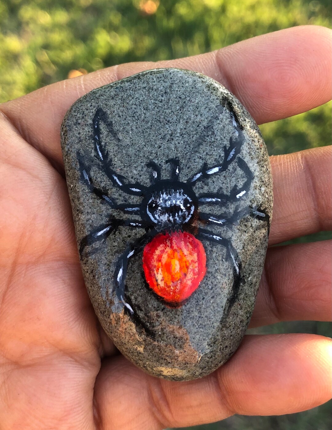 Spider Painted Rocks Hand Painted Stones for Home and Garden - Etsy