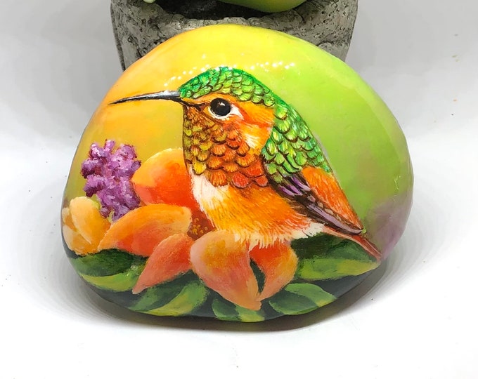 Hummingbird Painted Rocks for Gifts, Mothers Day Gift, Unique Bird ...