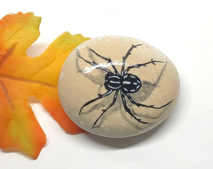 Spider Painted Rocks Hand Painted Stones for Home and Garden - Etsy