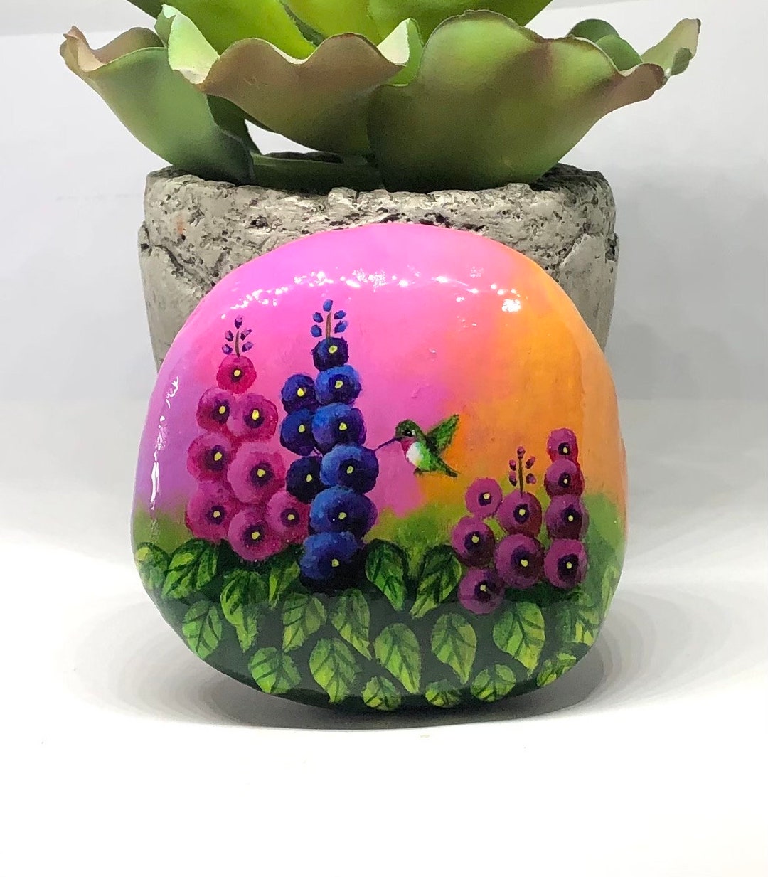 Hummingbird Painted Rocks for Gifts Mothers Day Gift Unique - Etsy