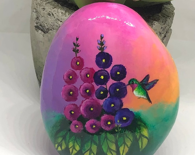 Hummingbird Painted Rocks for Gifts Mothers Day Gift Unique | Etsy