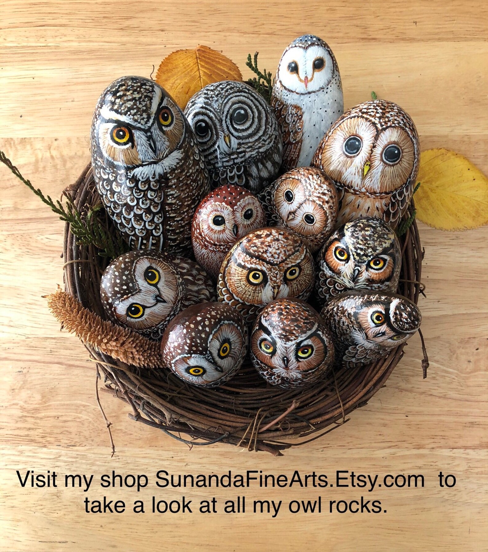 Cute Owl Painted Rock Art Unique Owl Gifts and Room Decor | Etsy