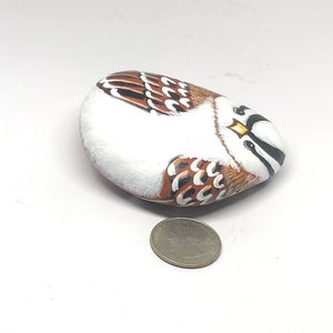 Sparrow Painted Rocks, Unique Bird Painted Stones, Christmas Gifts for ...