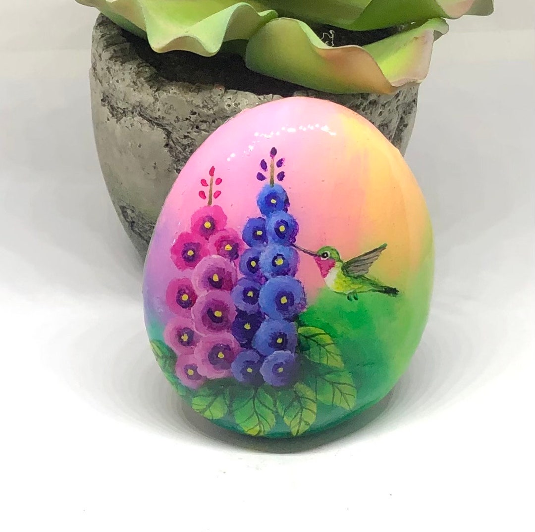 Hummingbird Painted Rocks for Gifts, Mothers Day Gift, Unique Bird ...
