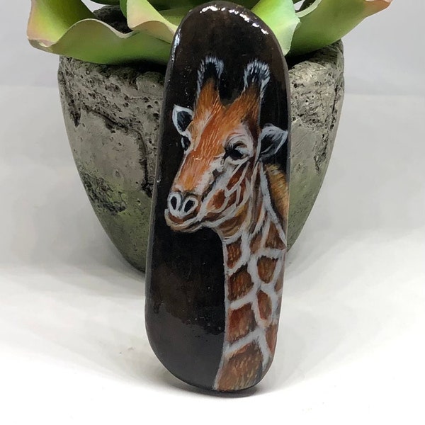 Painted Rock Giraffe - Etsy