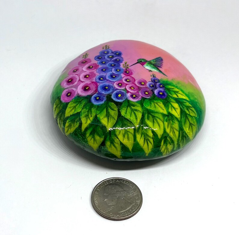 Hummingbird Painted Rocks for Gifts, Mothers Day Gift, Unique Bird ...