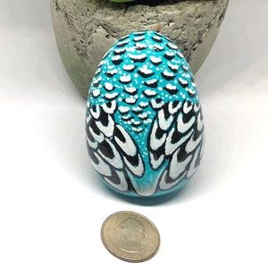Blue Parakeet Painted Rocks, Unique Painted Stone Gifts for Bird Lovers ...