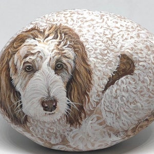 Custom Pet Portrait, Custom Dog Painted Rock, Personalized Pet Memorial ...