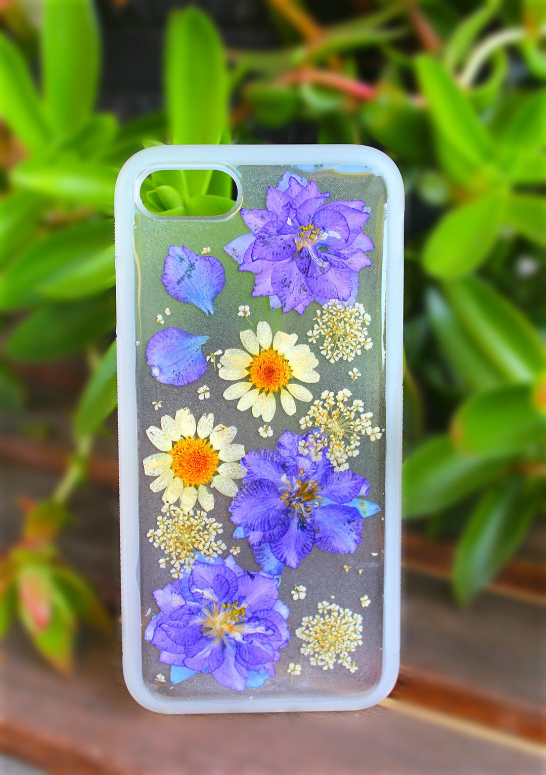 Pressed Flowers iPhone 8 8 Plus 7 7 Plus 6/6s 6/6s Plus 5/5s SE Soft ...