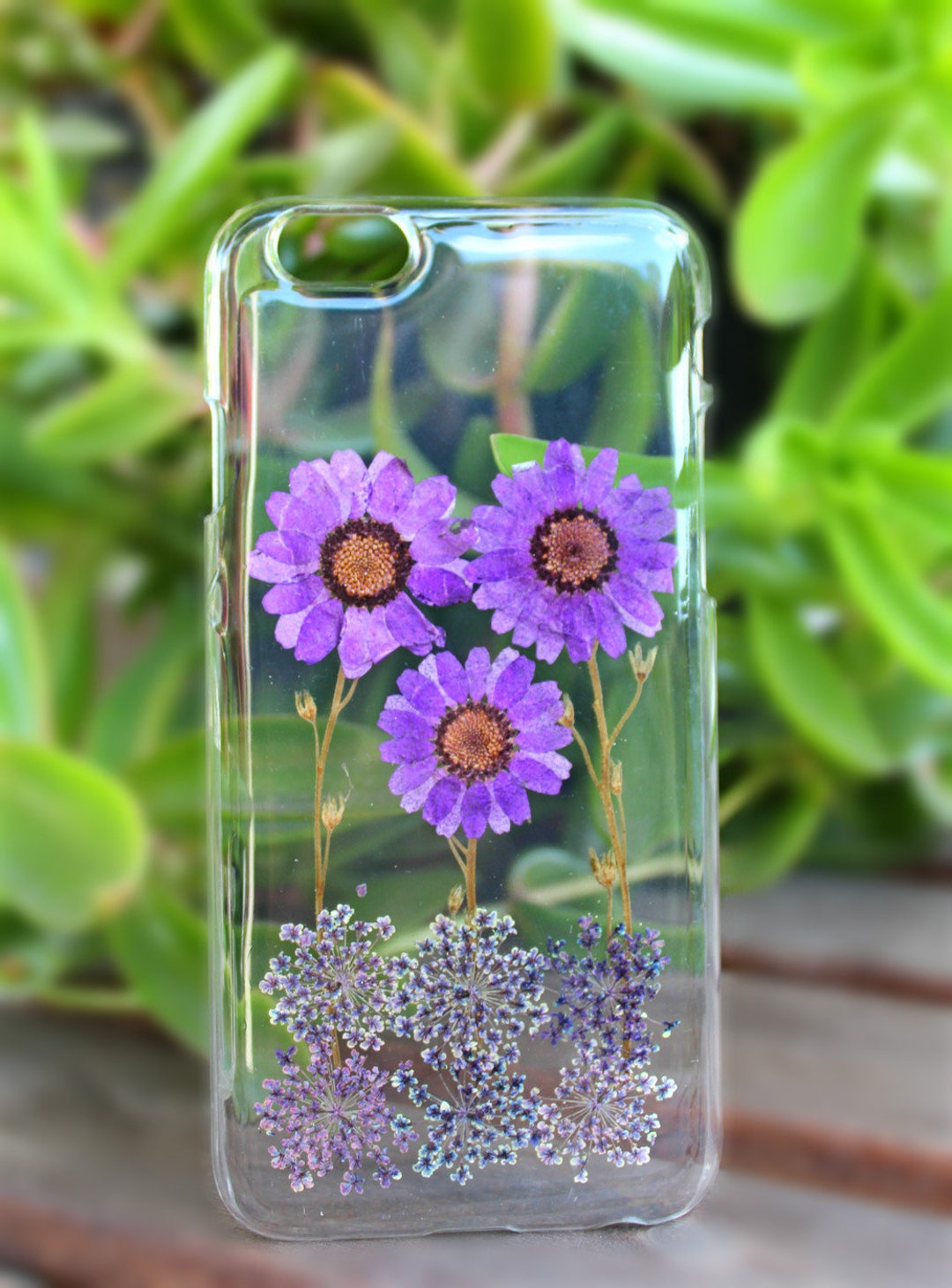 LG G4, LG G3 Flower Case -purple Daisies & Queen Anne's Lace Pressed ...