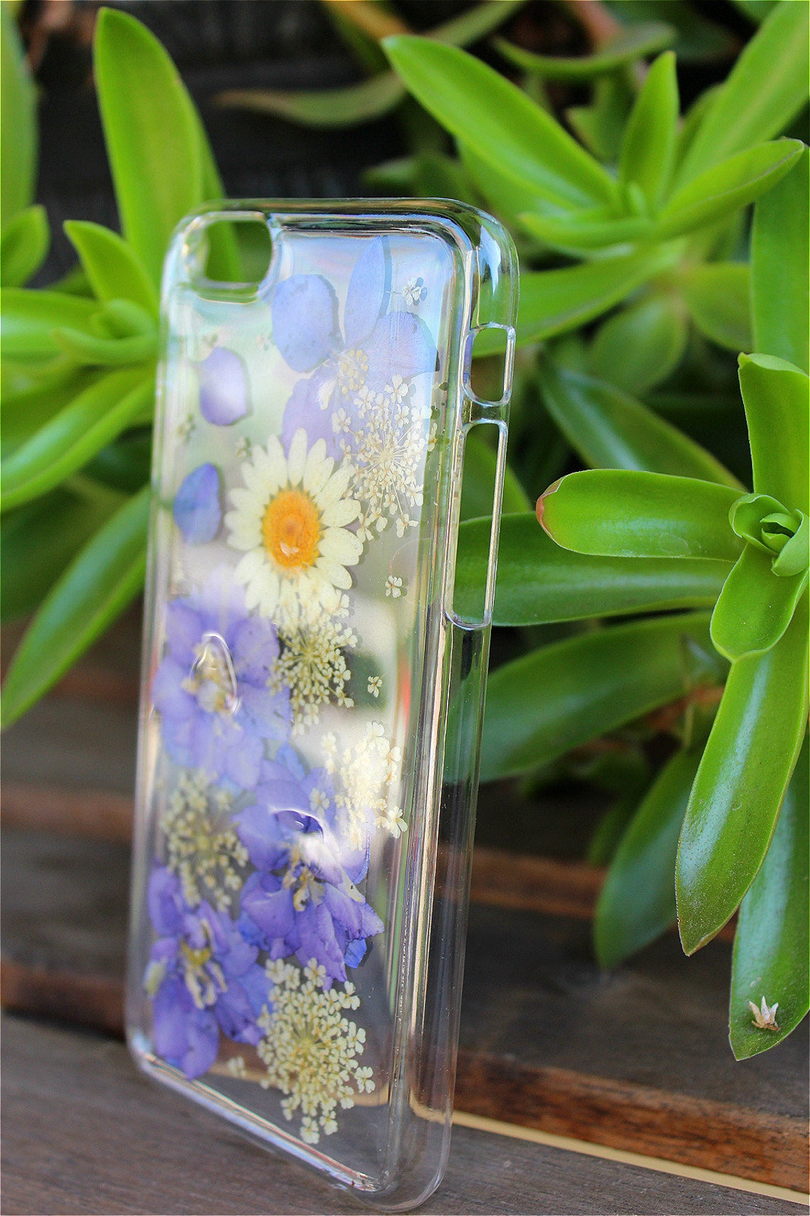 Pressed Purple Flowers W/ White Daisy Phone Case on Iphone X - Etsy