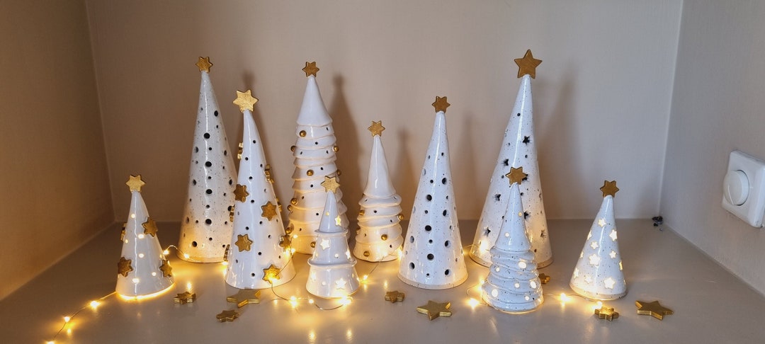Ceramic Christmas Tree Candle Holder, Small Space Christmas Tree ...