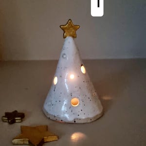 Handmade Ceramic Christmas Tree Lantern: Speckled Clay Holiday Decor - Etsy
