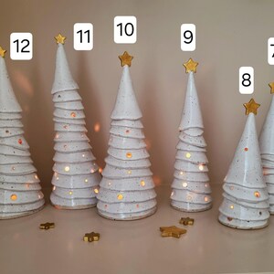 Handmade Ceramic Christmas Tree Lantern: Speckled Clay Holiday Decor - Etsy