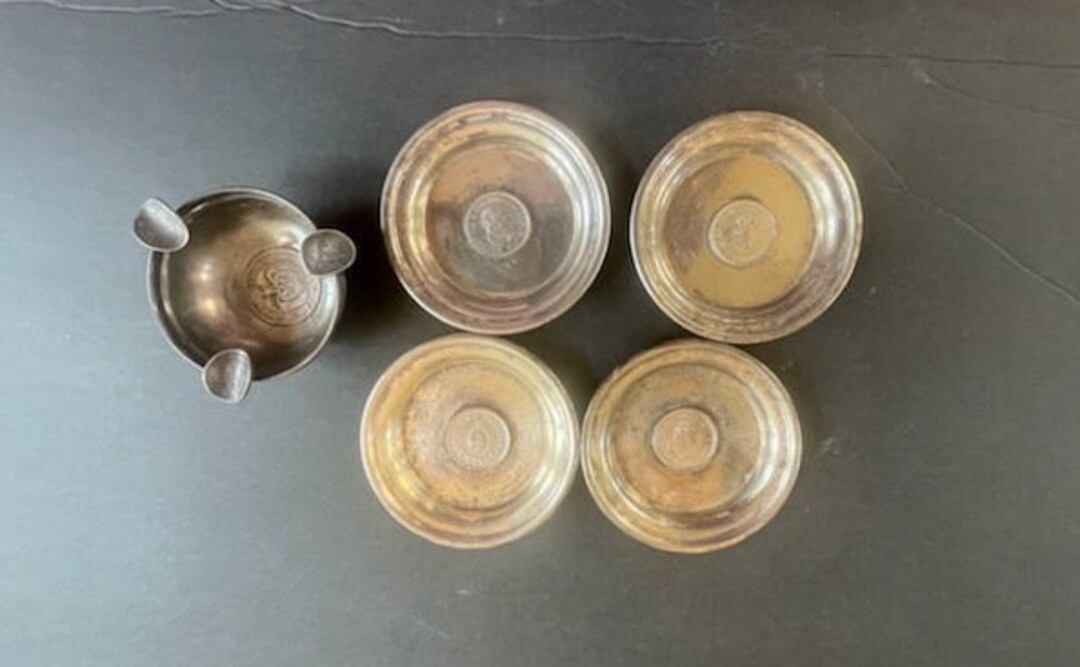 Coin Coaster and Ashtray Set - Etsy