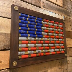 American Flag // Shotgun Shell Flag // Red White clear and - Etsy