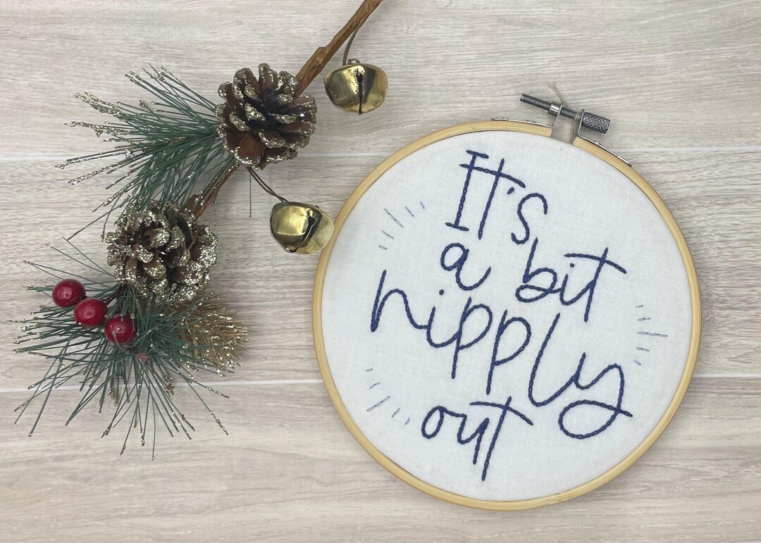 Christmas Vacation It’s a Bit Nipply Out Hand Embroidery - Etsy