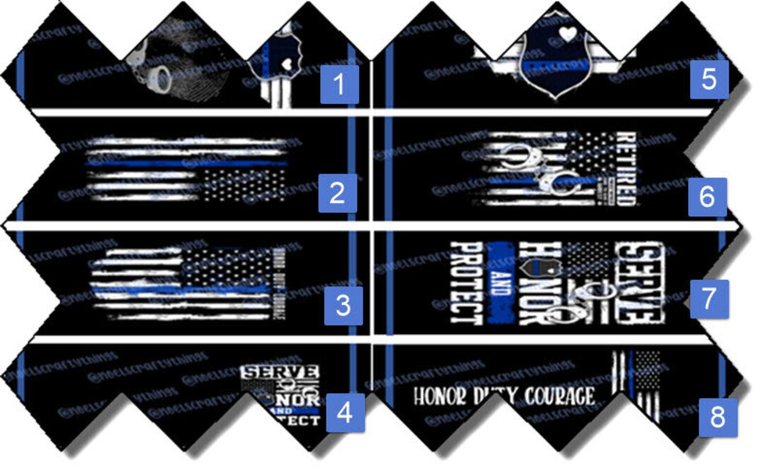 Police Pack Pen Wrap Waterslide Digital Download, Sublimation Template ...