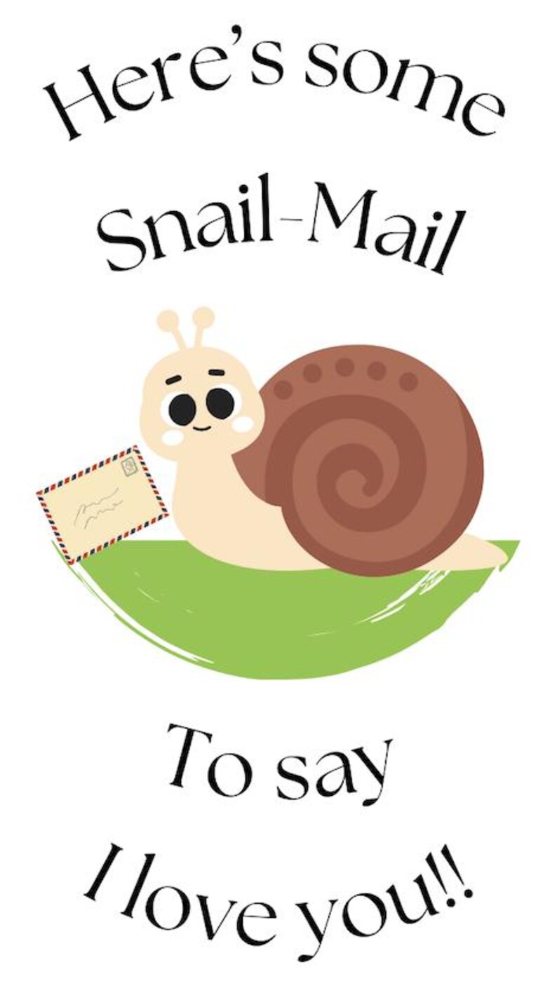 Snail Mail - Blank Greeting Card Printable - Etsy