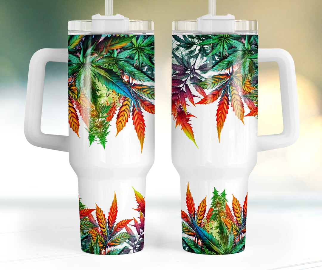 40oz Tumbler Wrap, Marijuana Leaves Tumbler Design Sublimation Design ...