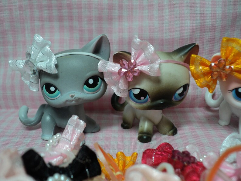 NOUVEAU Littlest Pet Shop Fait main LPS 11 Bows W / Stone Accessoires ...