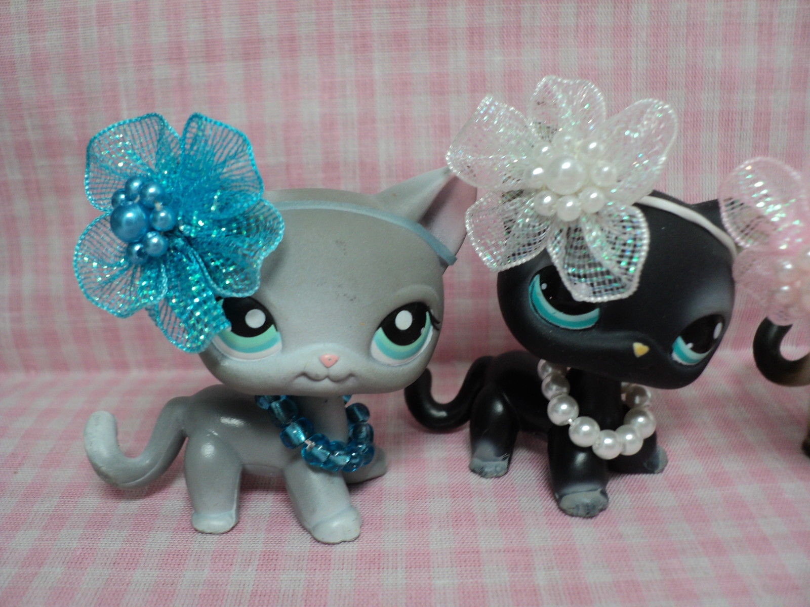 NEW Handmade Littlest Pet Shop LPS 9pc 4 Bows 4 Collars Accessories in ...