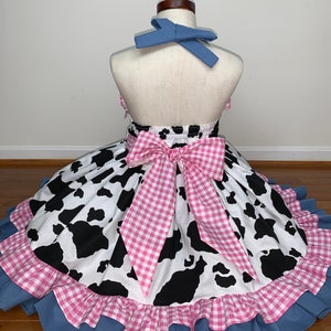 NEW Handmade Elegant Animal Cow Print Summer Halter Dress Custom Size ...