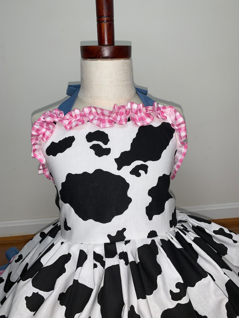NEW Handmade Elegant Animal Cow Print Summer Halter Dress Custom Size ...