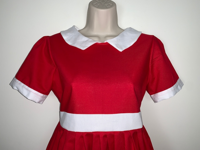 NEW Movie Little Orphan Annie Red Costume Dress With Black Trimmed Girl ...