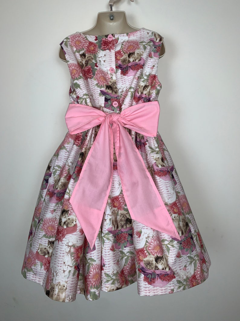 NEW Handmade Shabby Tabby Cats Pink Dress Custom Size - Etsy
