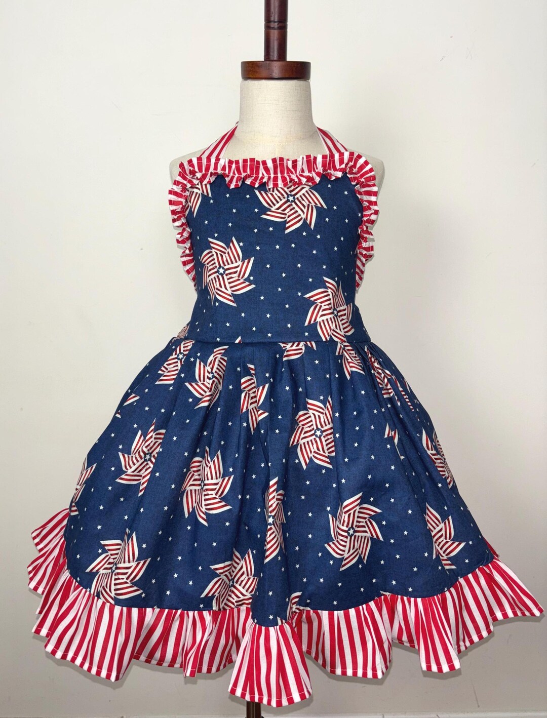 NEW Handmade Patriotic July 4th Pinwheels Dress Custom Size - Etsy